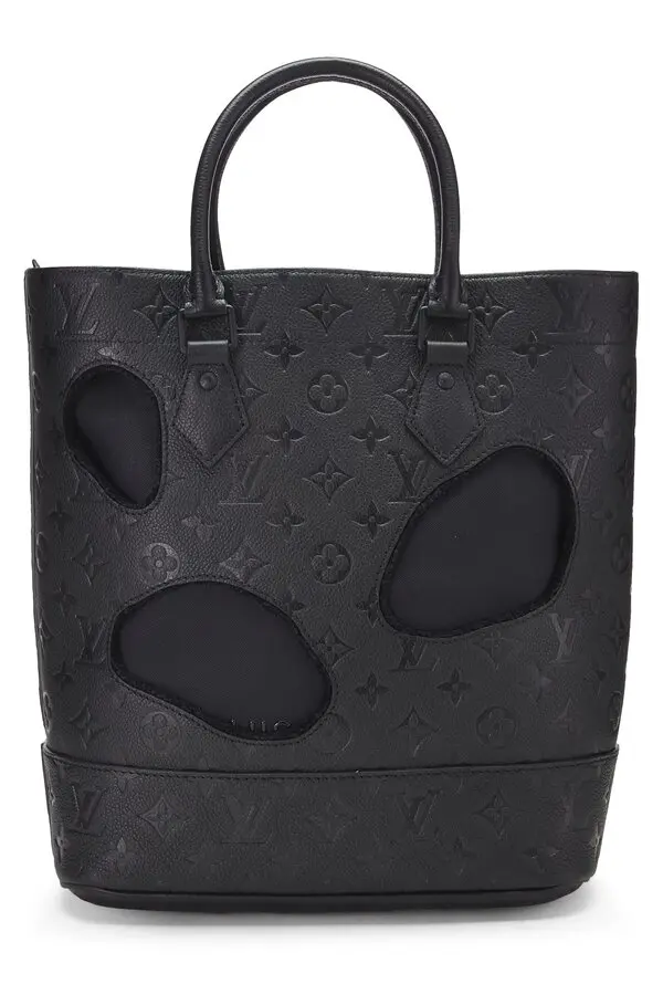 LOUIS VUITTON Comme Des Garçons Monogram Empreinte Bag With Holes