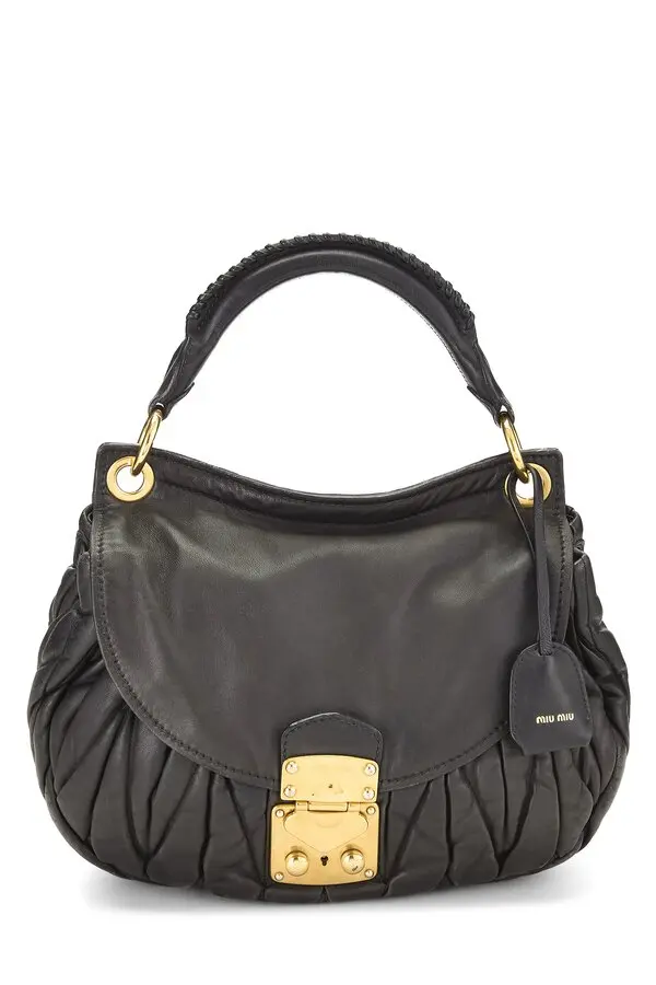 Miu Miu Calfskin Buckle Hobo Small