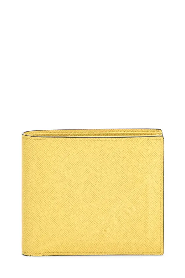Prada Saffiano Logo Embossed Bifold Wallet