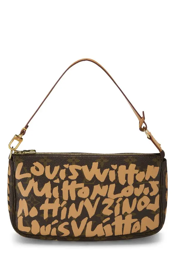 LOUIS VUITTON Stephen Sprouse X Monogram Graffiti Pochette Accessoires - Brown