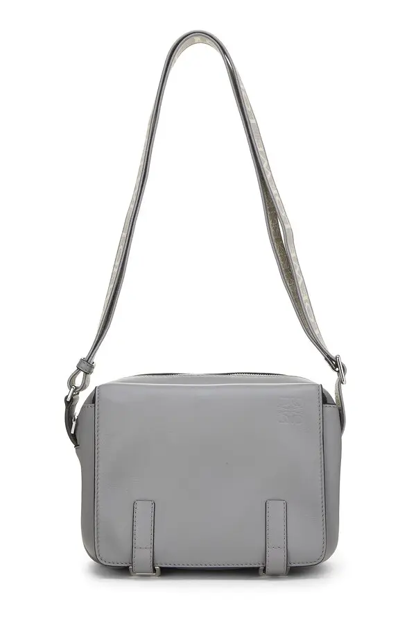 Loewe Calfskin Military Messenger Xs - Grey