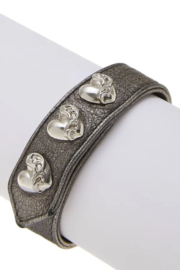 Chrome Hearts Sterling Bracelet With Snap Closure