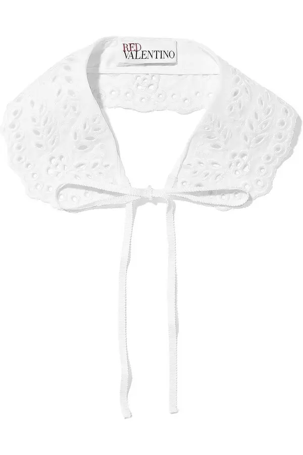 Red Valentino Broderie Anglaise Cotton Collar