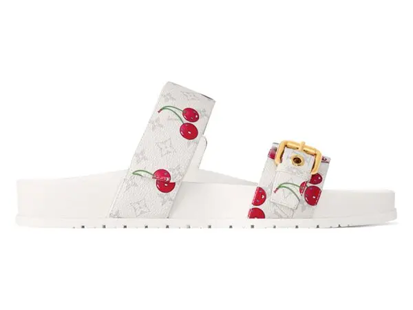 LOUIS VUITTON Cherry Bom Dia Flat Comfort Mule X Takashi Murakami - Multicolor