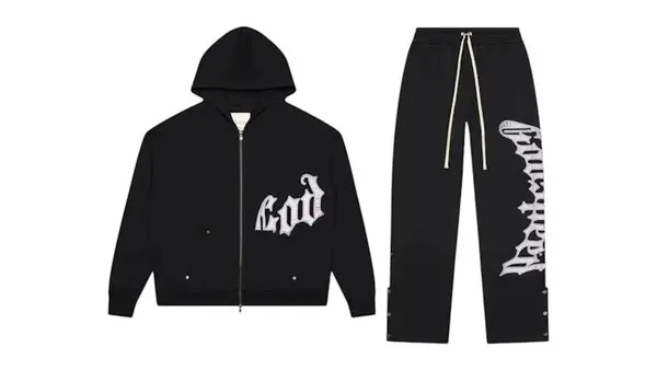 GODSPEED Og Logo V2 Sweatsuit - Black/silver Satin