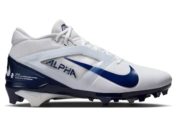 Nike Athletic Lace Up Sneakers - White/midnight Navy Blue/photon Dust