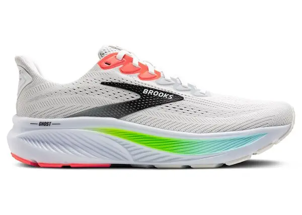 Brooks Ghost 17 Sneakers - White/pink Clay/gecko