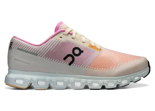 On Running Cloud 6 Pushin Sneakers - Tangerine/raspberry