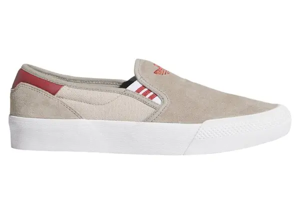Adidas Shmoofoil Slip-on Sneakers - Putty Beige/preloved Ruby