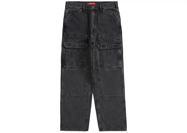 Supreme Double Knee Denim Utility Pant - Black