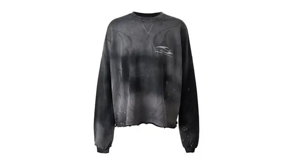 HELLSTAR Burned Tribal Oversized Crewneck Sweatshirt