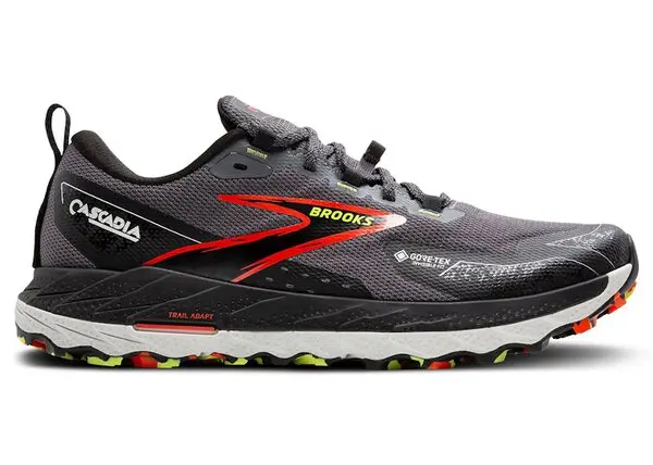 Brooks Cascadia 18 Gore-tex Athletic Sneakers - Blackened Pearl/tomato