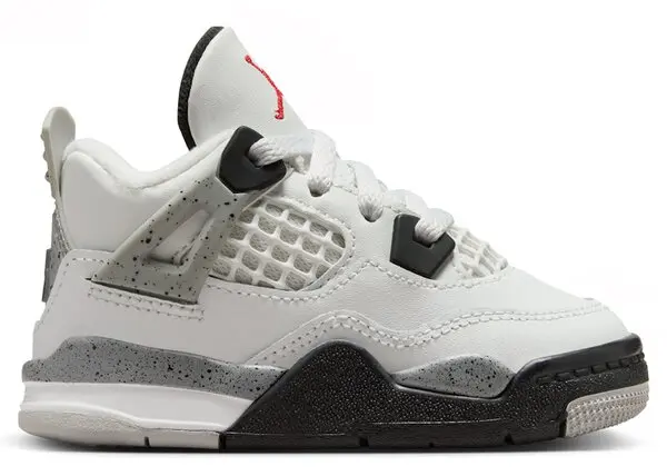JORDAN 4 Retro Sneakers - Summit White/fire Red/tech Grey