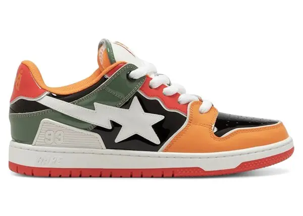 BAPE Sk8 Sta #2 M1in Sneakers - Green/orange