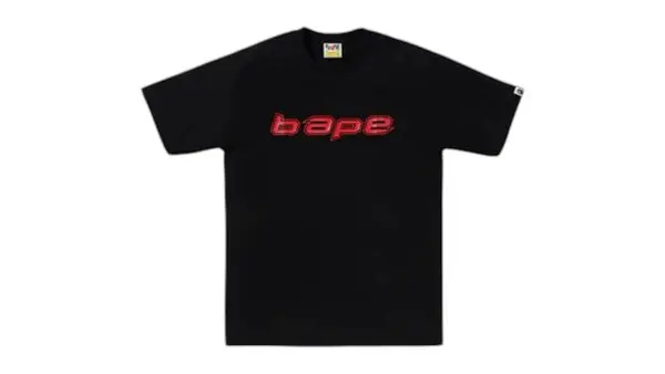 BAPE Silicon Logo Tee Shirt - Black