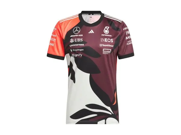 Adidas Mercedes Amg Petronas Formula One Team Driver Replica Jersey - Aurora Ruby/turbo/off White