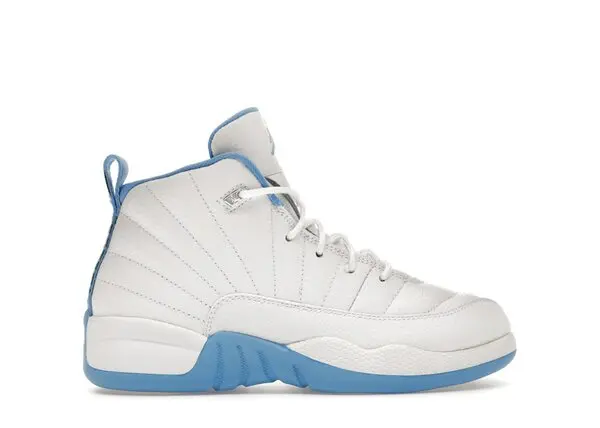 JORDAN 12 Retro Sneakers - White/university Blue/metallic Silver