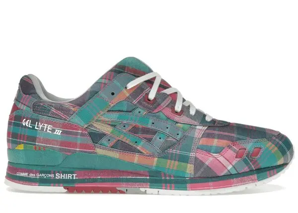 Asics Gel-lyte Iii '07 Remastered Comme Des Garçons Shirt Plaid Sneakers - Pink