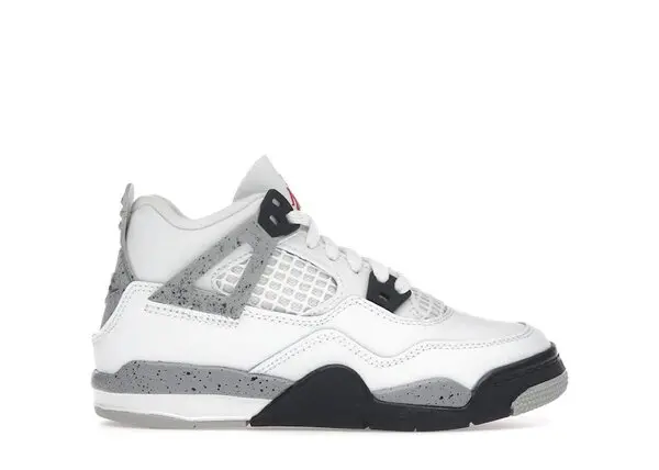 JORDAN 4 Retro White Cement - Summit White/fire Red/tech Grey