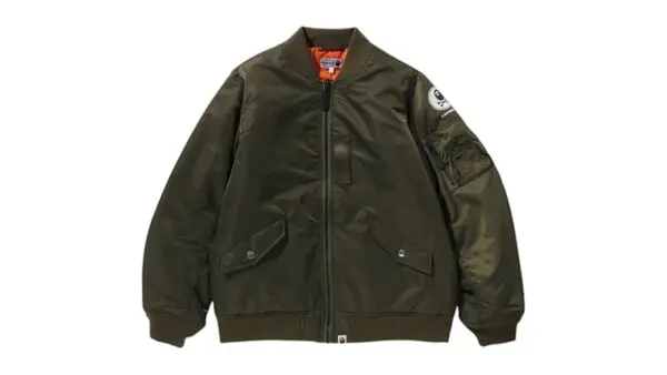 BAPE Ape Crossbone Ma1 Jacket - Olivedrab Green