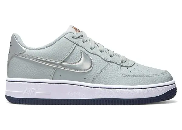 Nike Air Force 1 Low Sneakers - Pure Platinum/barely Grape/midnight Navy Blue