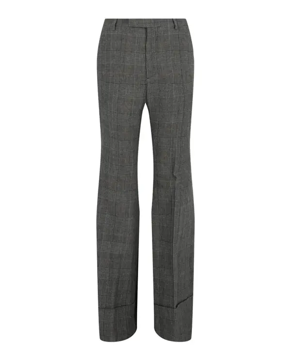 Gucci Plaid Flared-leg Trousers
