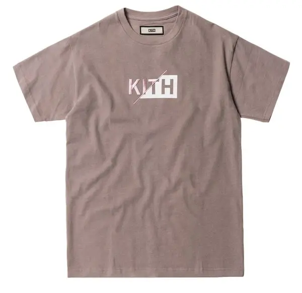Kith Slash Classic Logo Tee Shirt - Cinder