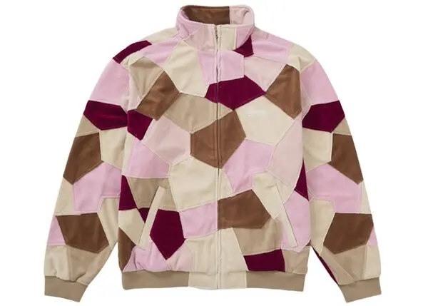 Supreme Patchwork Velour Track Jacket - Tan