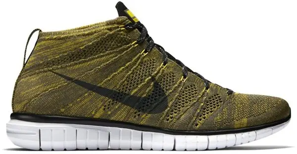Nike Free Flyknit Chukka - Tarp Green/seaweed/gold Lead
