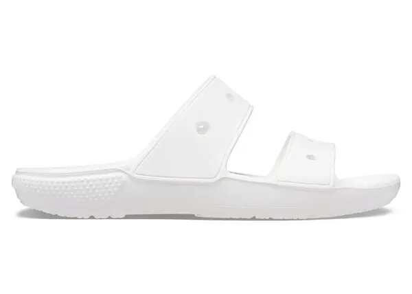 CROCS Classic Double Band Slide Sandals - White
