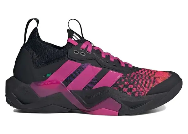Adidas Rapidmove Adv 2 Jeremy Scott Pride Sneakers - Cloud White/core Black/lucid Fuchsia