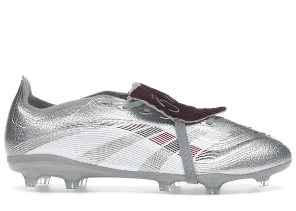 Adidas Predator League Foldover Tongue Fg/mg - Silver Metallic/legacy Burgundy/maroon