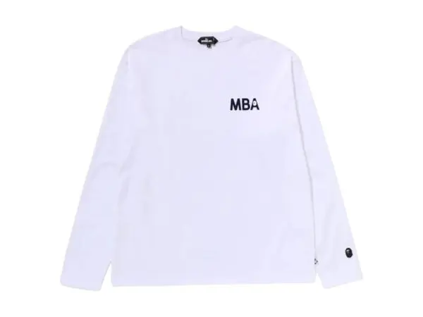 BAPE Basic Long Sleeve Tee Shirt - White