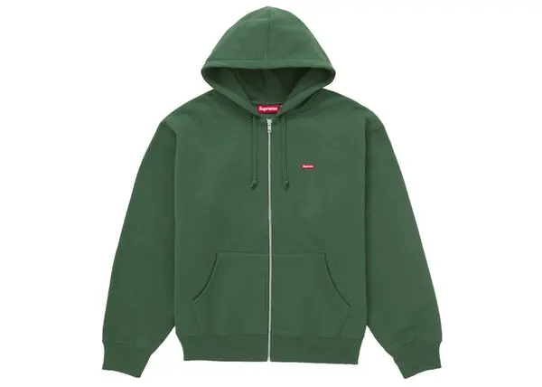 Supreme Small Box Zip Up Hooded Sweatshirt - Dark Pine