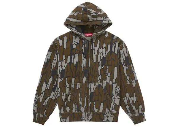 Supreme Work Zip Up Hooded Sweatshirt - Mossy Oak Trebark Camo