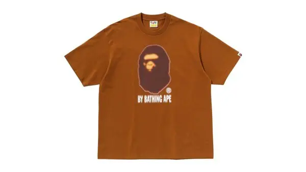BAPE Blur Bathing Ape Relaxed Fit Tee Shirt - Beige