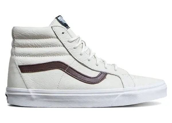 VANS Sk8-hi Reissue Leather Sneakers - White/blanc De Blanc
