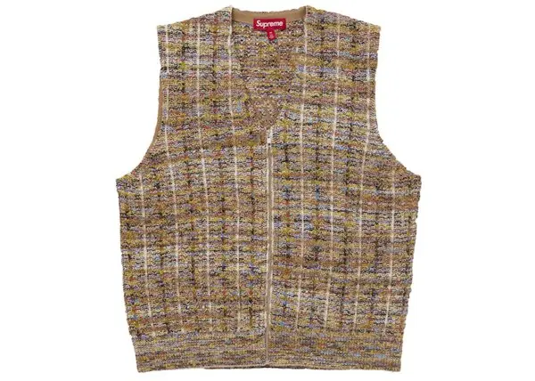 Supreme Speckled Zip Up Sweater Vest