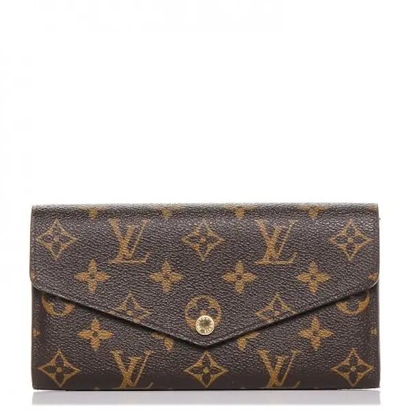 LOUIS VUITTON Wallet Sarah Monogram Nm Brown Lining
