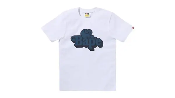 BAPE Denim Milo On Tee Shirt - White
