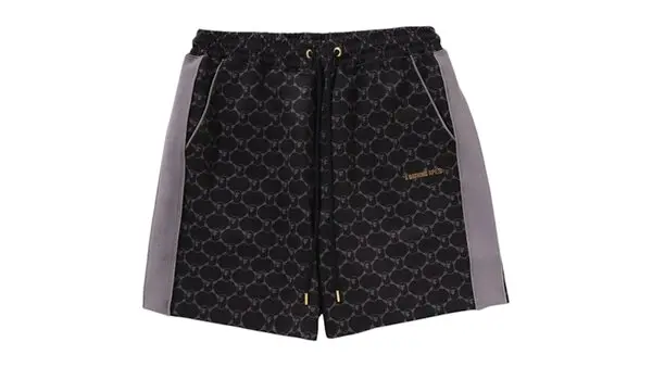 BAPE College Monogram Relaxed Fit Sweat Shorts - Black