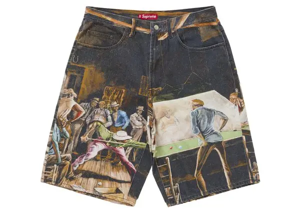 Supreme Ernie Barnes Baggy Denim Short - Pool Hall