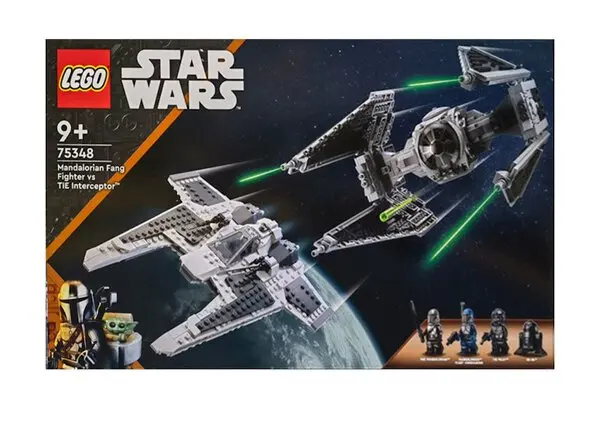 Lego Star Wars Mandalorian Fang Fighter Vs Tie Interceptor Set 75348 By