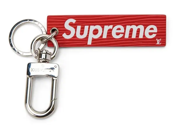 LOUIS VUITTON X Supreme Epi Keychain