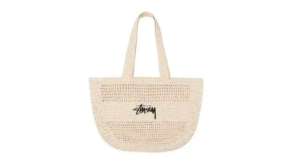 StüSsy Woven Tote Bag - Ivory | Editorialist