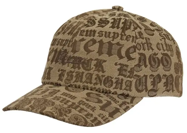 Supreme Cities Jacquard 6-panel Hat - Tan