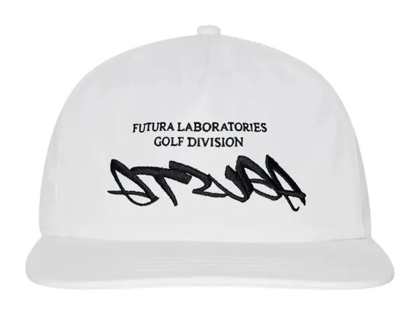 MALBON X Futura Atsuga Poly 5 Panel Snapback - White