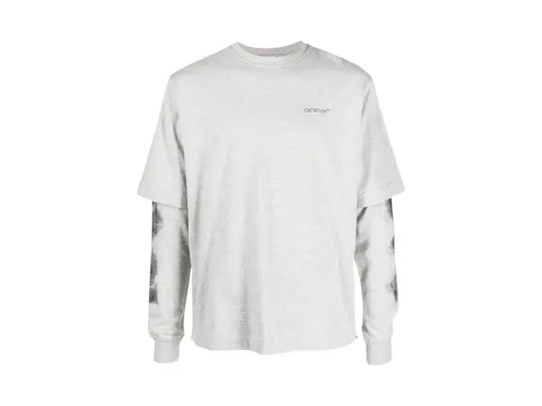 Off-White Off Jumbo Arrow Double Long Sleeve T-shirt - White