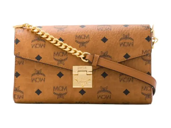 Mcm Tracy Vi Medium Crossbody - Cognac