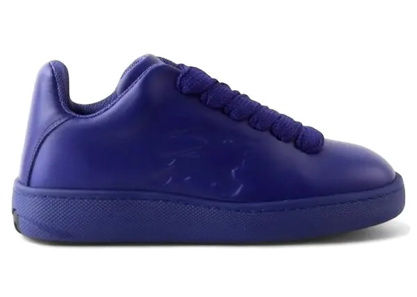 Burberry Leather Box Sneaker Debossed Equestrian Knight - Blue